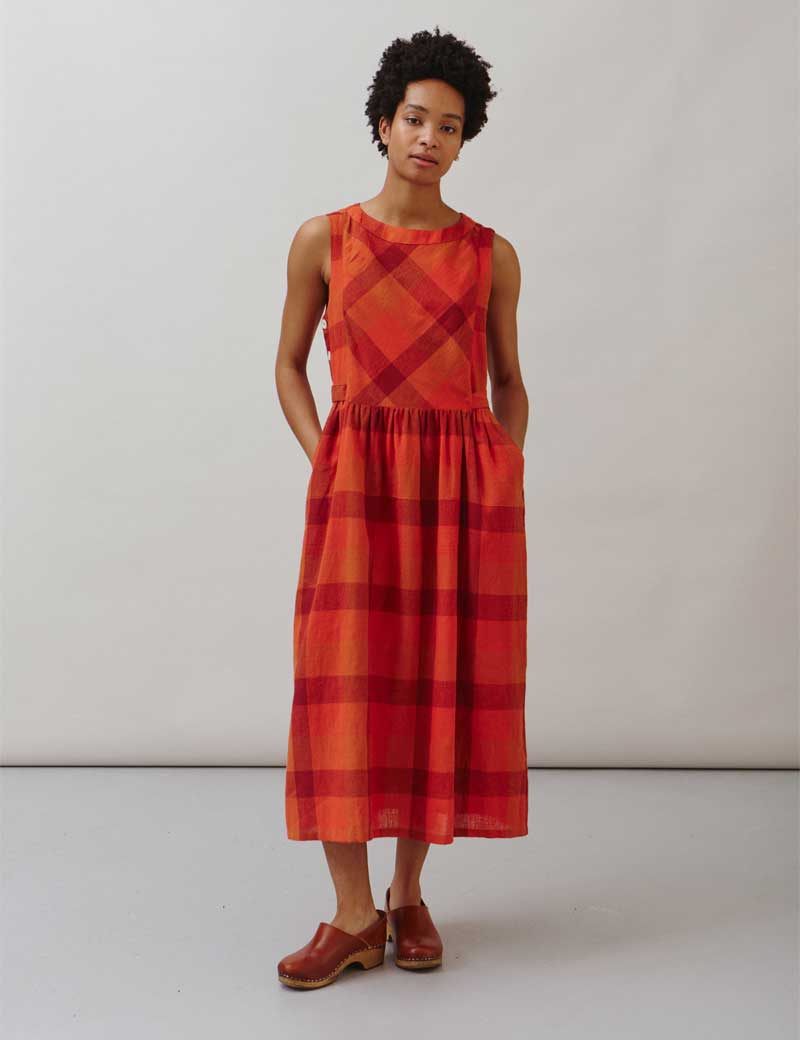 Sideline Frankie Dress Red Check - Uniform Research