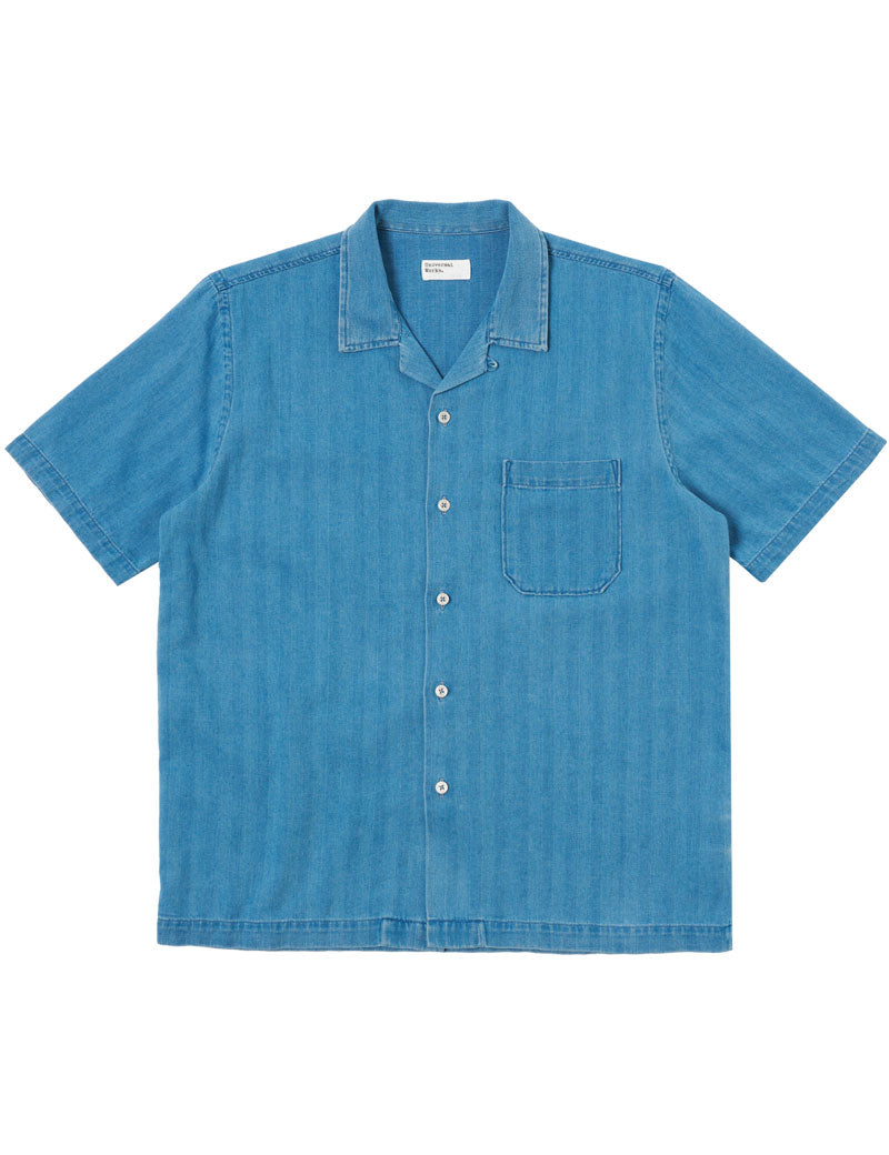 Universal Works Road Shirt Washed Indigo - Uniform Research