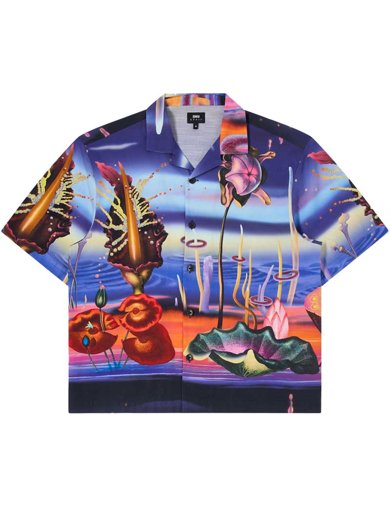 EDWIN TEMPLE OF FLORA SHORT SLEEVE SHIRT MULTI - UNIFORM RESEARCH